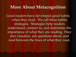 Reading-Strategies-Thinking-About-How-You-Read.ppt | Education