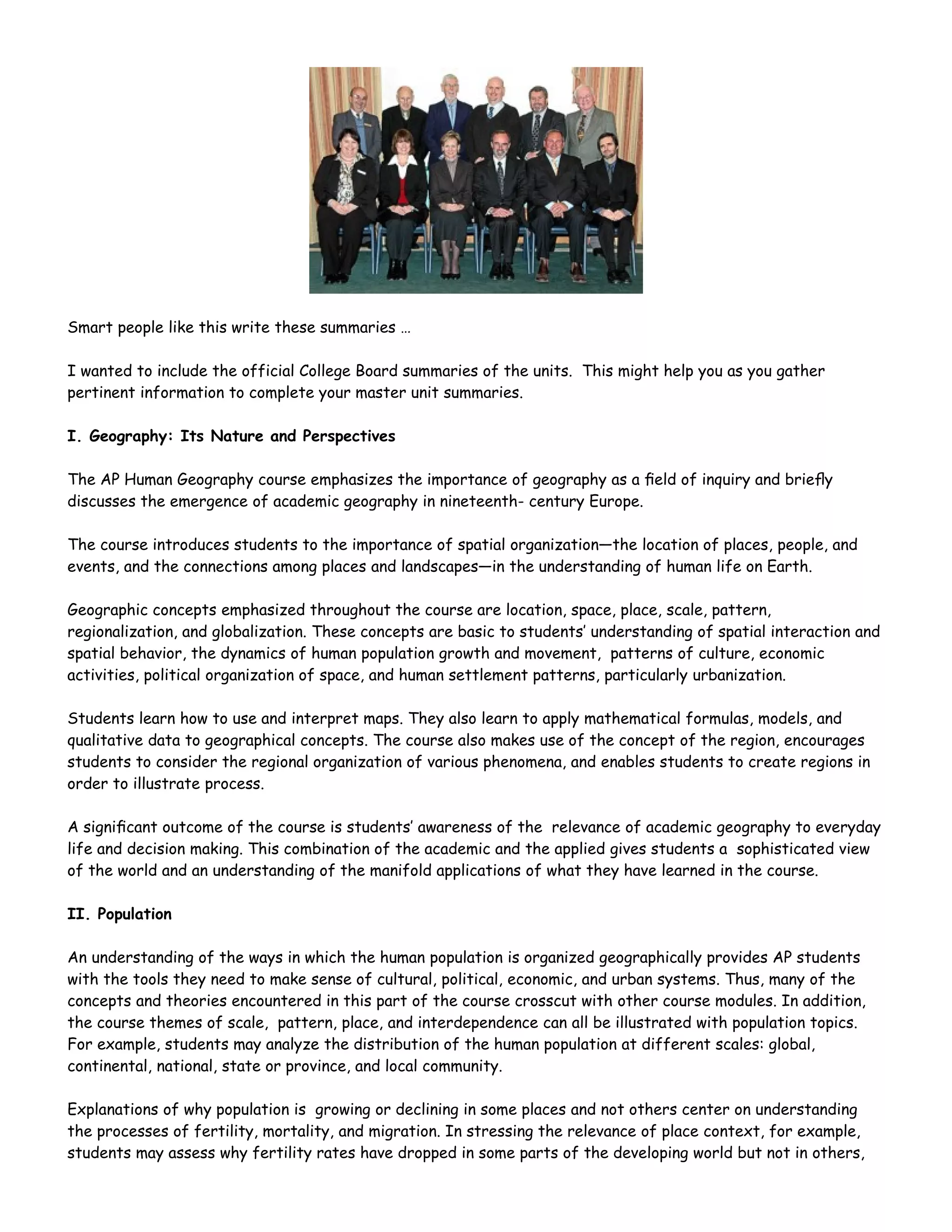 Reading unit summaries | PDF