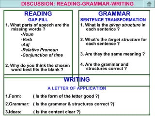 Reading writing-grammar | PPT