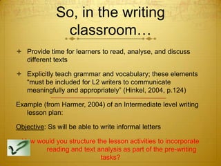 Reading writing connection | PPTX