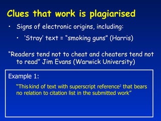 Tackling Plagiarism in Biology | PPT