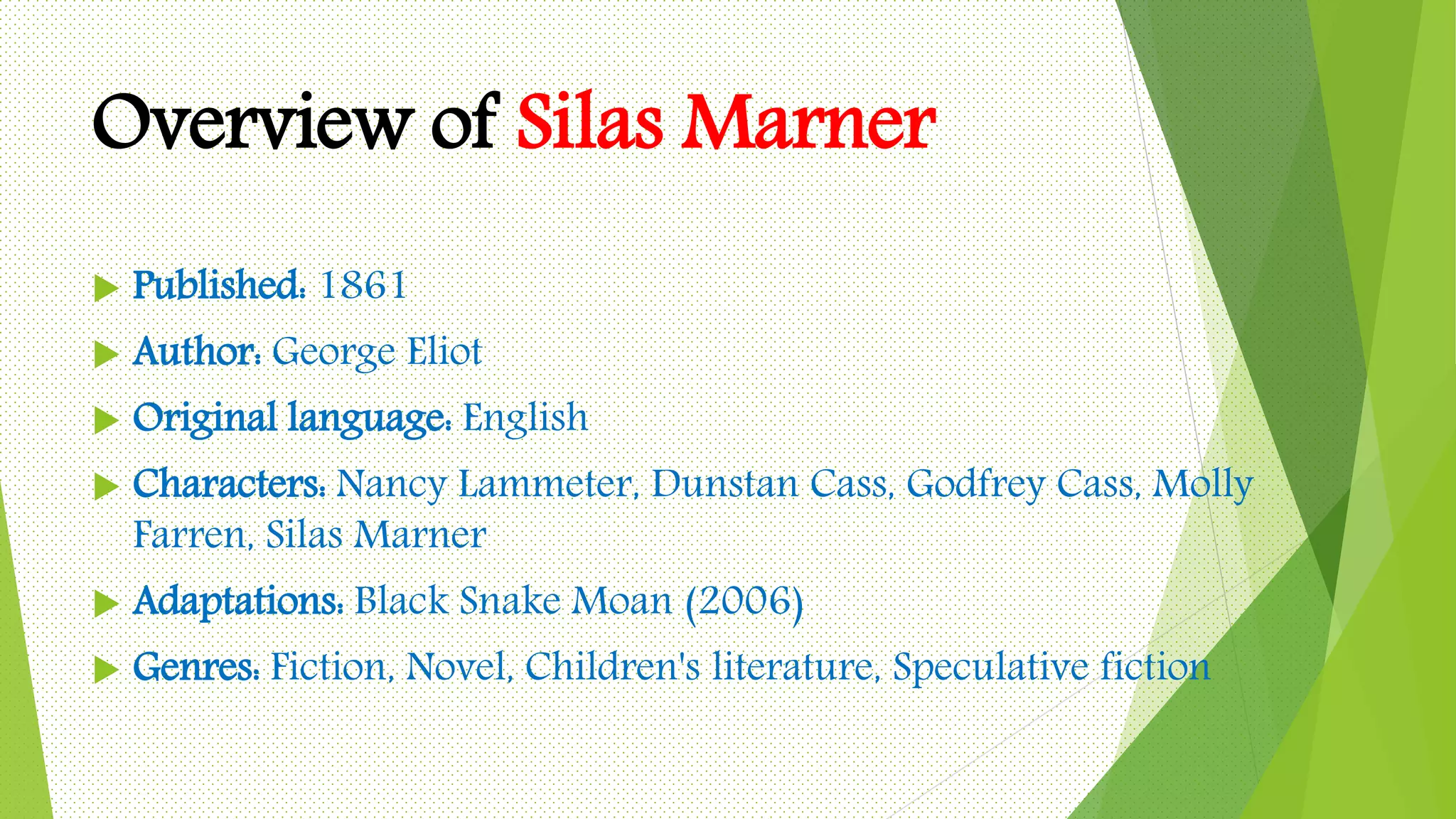 Silas Marner | PPTX