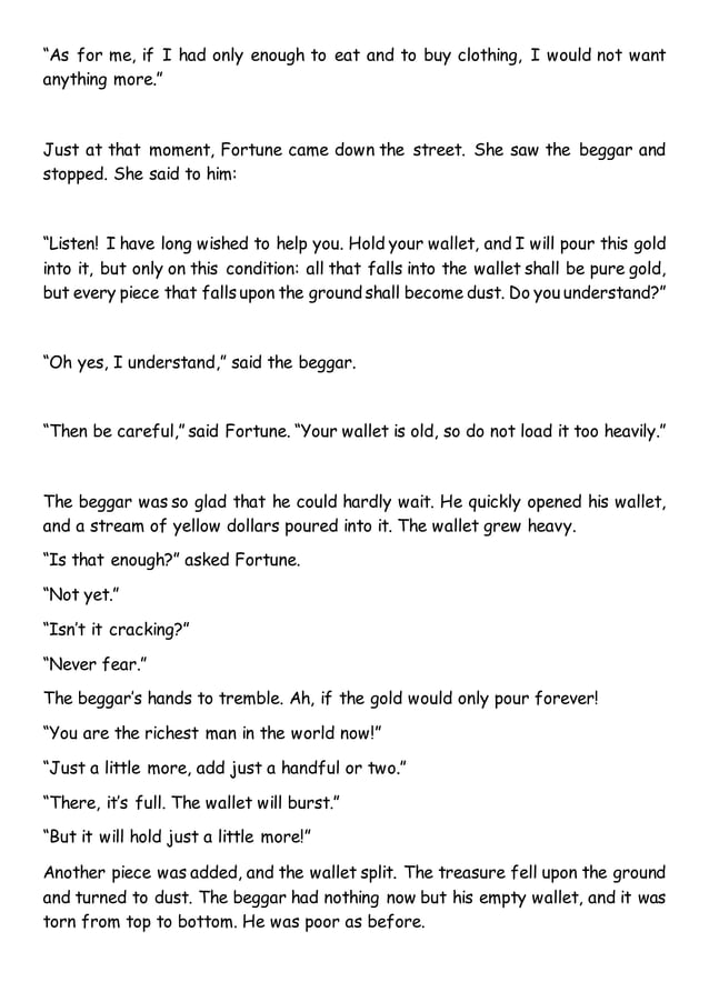 Reading worksheet (The Bee, Fortune and the Beggar, Achoo!) | DOCX