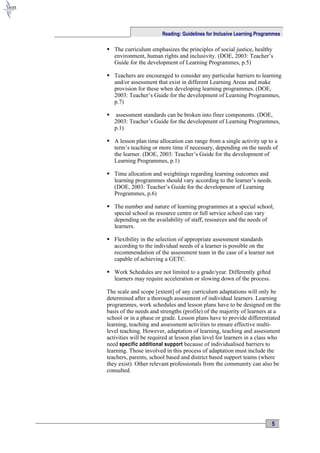 Reading: Guidelines for Inclusive Learning Programmes (word) | PDF
