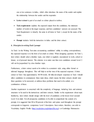 Reading 2 guideline for item writing writing test | PDF