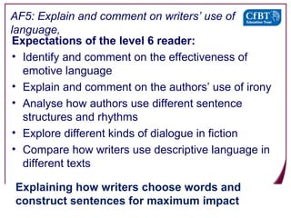 Reading 3 – writing links and encouraging wider reading | PPT