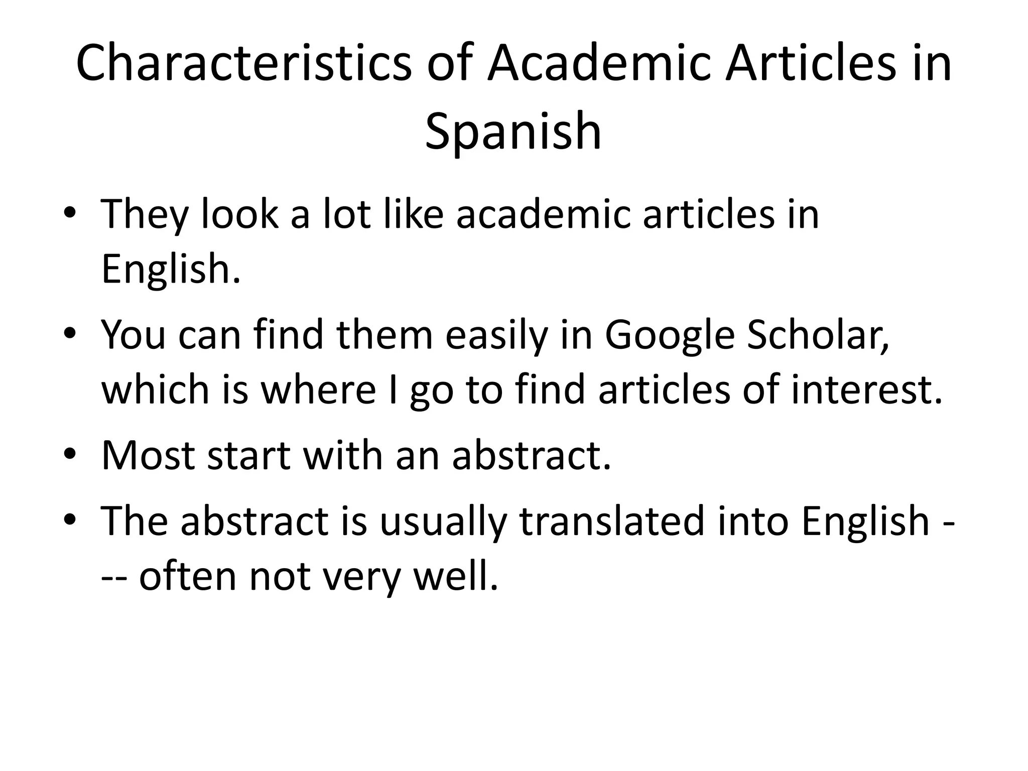Reading academic articles | PPT