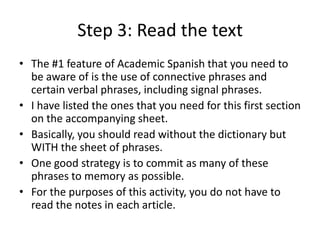Reading academic articles | PPT