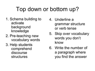 Reading activities and tasks | PPT
