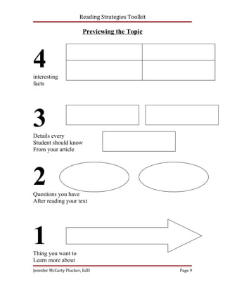 Reading Activities (pre, during, post) | PDF