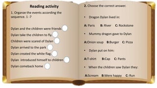 Reading activity: Dylan the dragon | PPTX