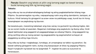 READING ACTIVITY 4.pptx filipino 9 pagsasanay | PPTX