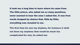 Reading activity final the little prince | PPTX