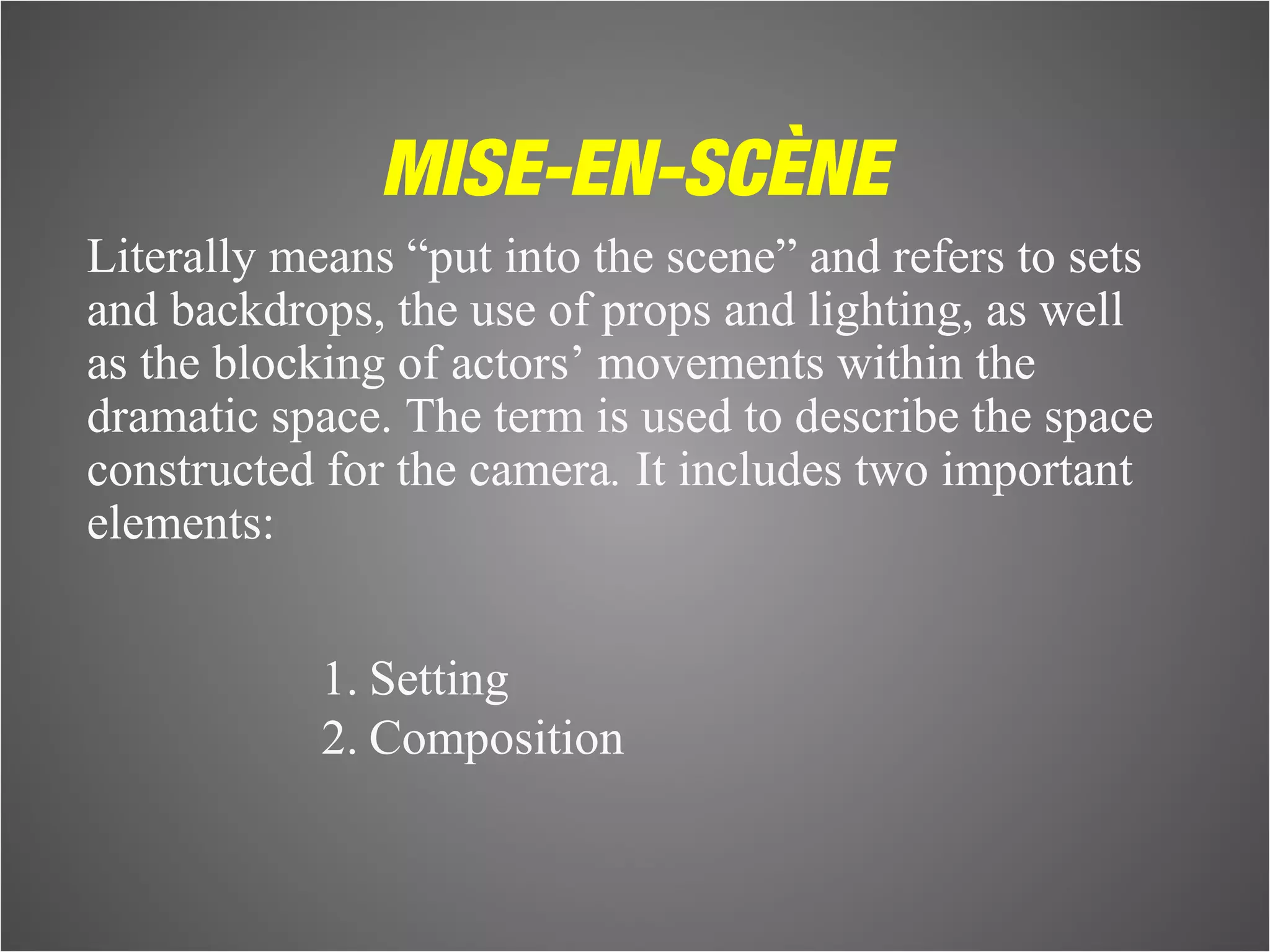 Reading a film | PPT