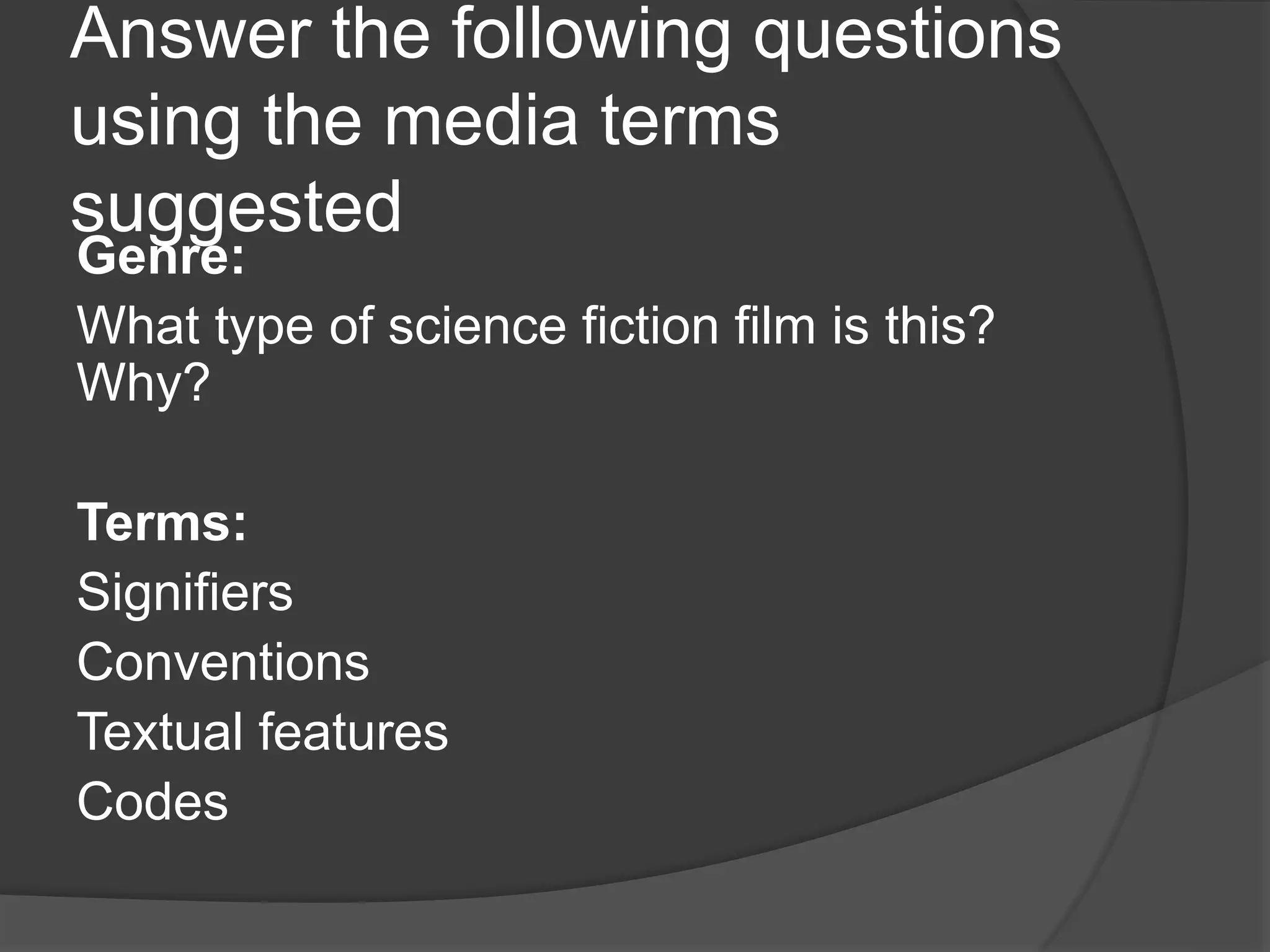 Reading a Sci Fi film extract | PPTX