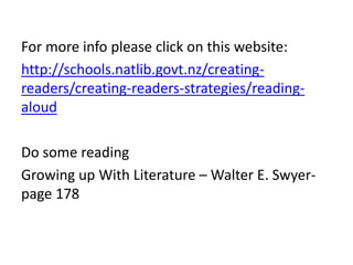 Reading aloud | PPTX