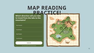 Reading a Map Education Presentation in Blue Green Brown Hand Drawn ...