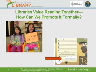 Reading Ambassadors and Summer Storytellers | PPT