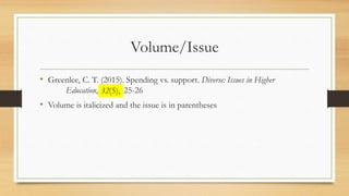 Reading an APA Citation | PPT