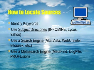 Reading and evaluating electronic sources | PPT