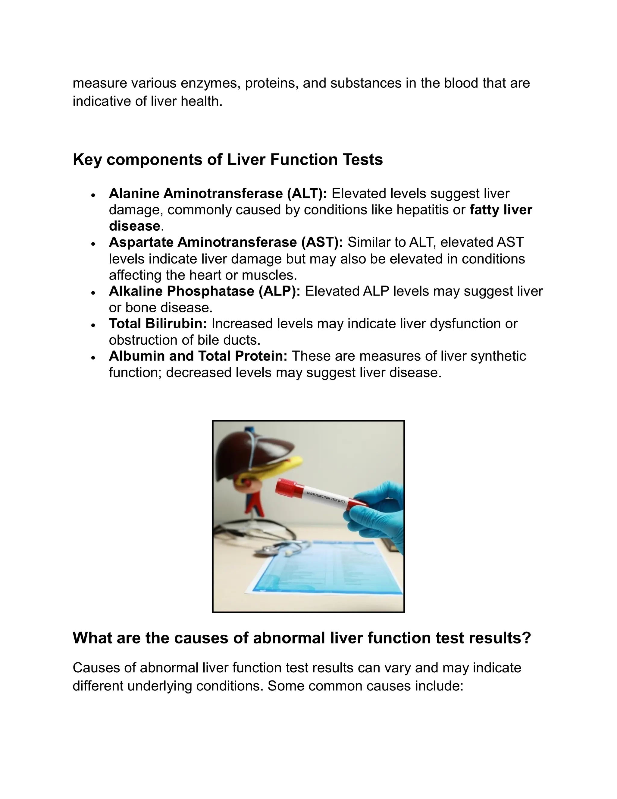Reading And Interpreting Your Liver Function Test - A Guide To Commonly ...