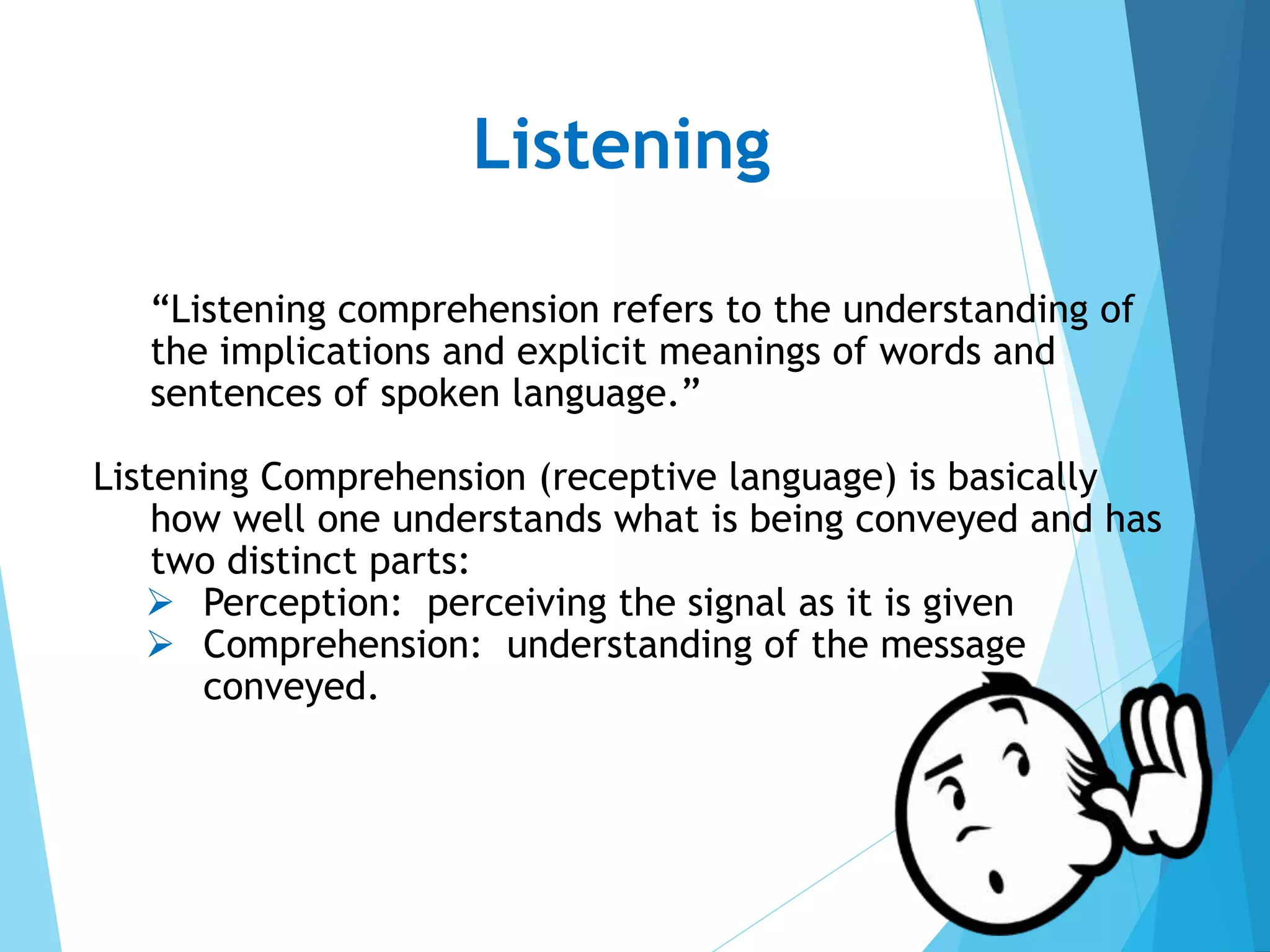 Reading and listening comprehension | PPTX