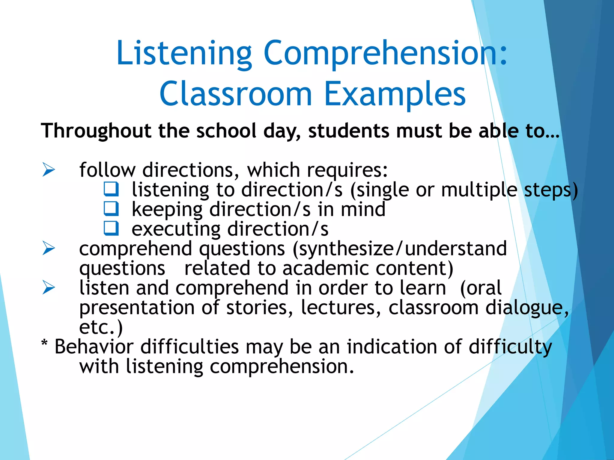 Reading and listening comprehension | PPTX