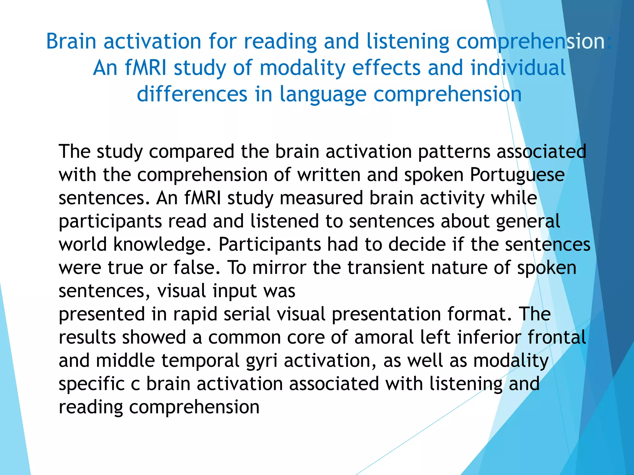 Reading and listening comprehension | PPTX