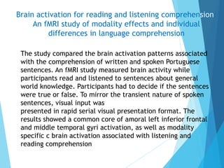 Reading and listening comprehension | PPTX