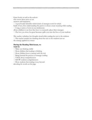 Readingand literacyskills minilessonideas | DOCX