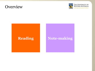 Reading and Notemaking | PPT | Books and Literature