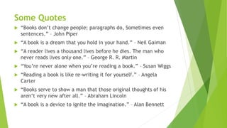 Reading and reflecting | PPTX | Fiction | Books and Literature