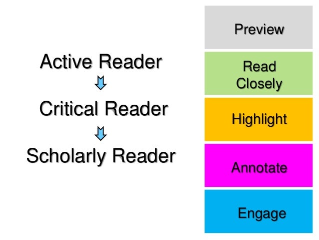 Reading and thinking critically