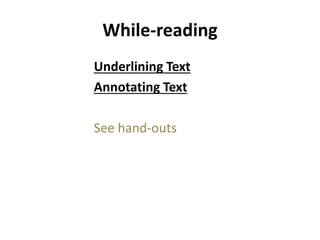 Reading and Thinking Strategies across Text Types | PPTX
