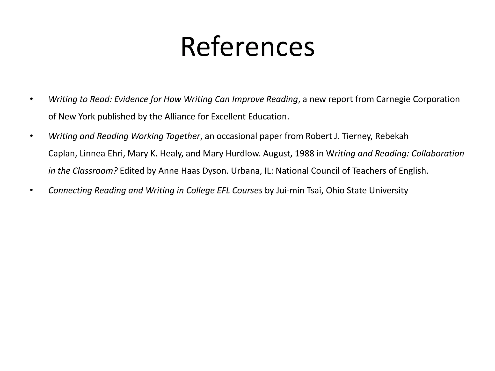 Reading and Writing Connections | PPTX