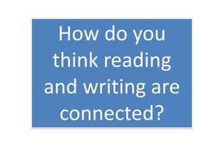 Reading and Writing Connections | PPTX
