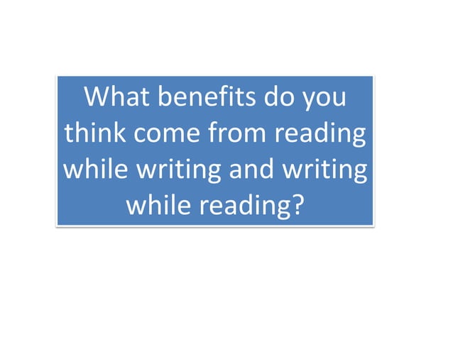 Reading and Writing Connections | PPTX