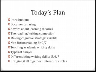 Reading and writing | PPT