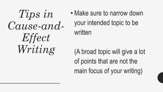 Reading and Writing - Cause and Effect | PDF