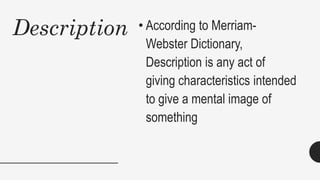 Reading and Writing - Description | PDF