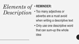 Reading and Writing - Description | PDF