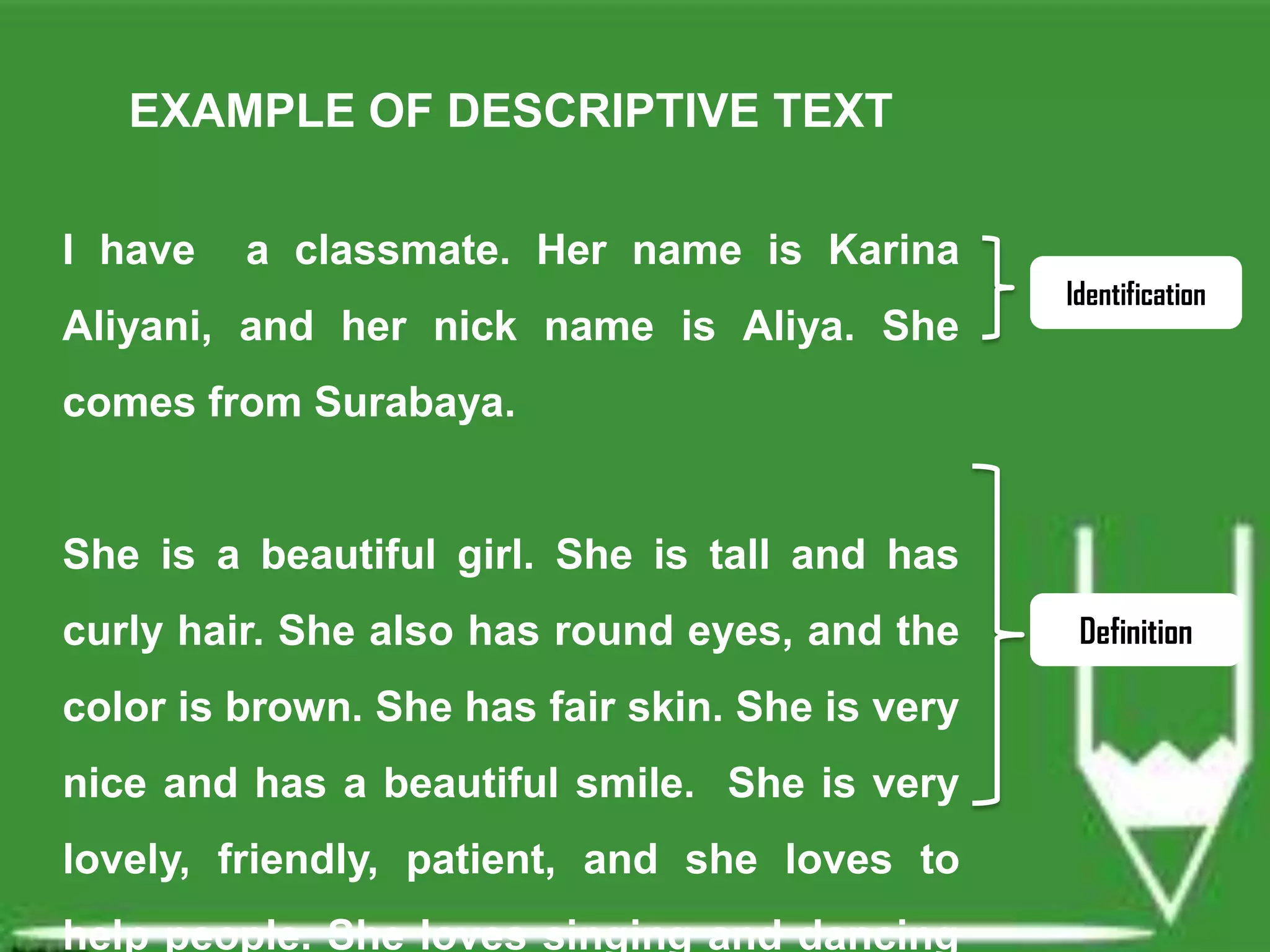 Reading and writing descriptive text | PPTX
