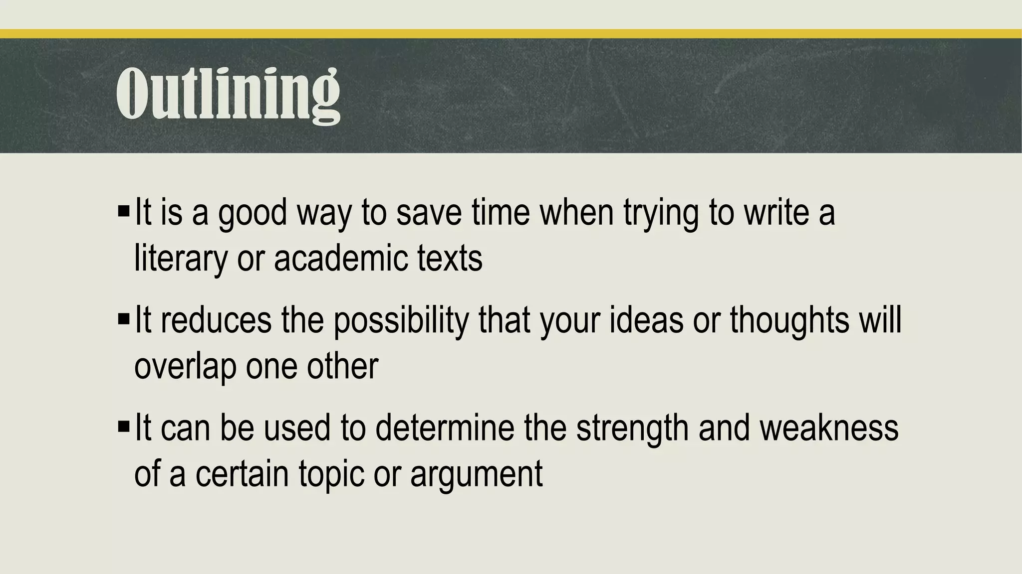 Reading and Writing - Outlining | PDF