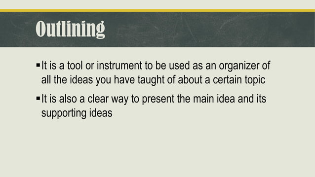 Reading and Writing - Outlining | PDF