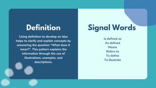 Reading and Writing - Pattern of Development (Narration & Description ...
