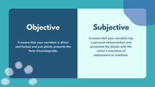 Reading and Writing - Pattern of Development (Narration & Description ...