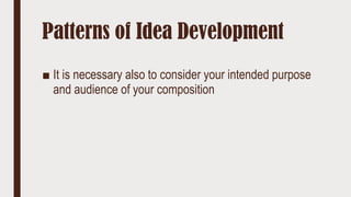 Reading and Writing - Patterns of Idea Development | PDF