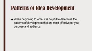 Reading and Writing - Patterns of Idea Development | PDF