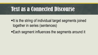 Reading and Writing - Text as a Connected Discourse | PDF