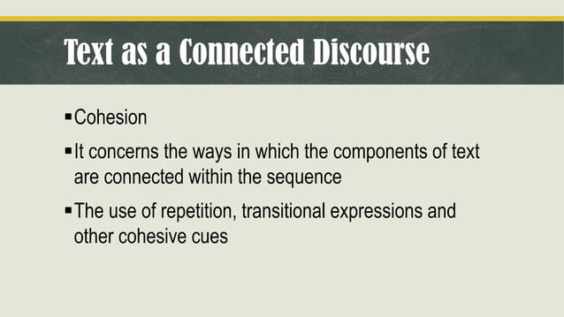 Reading and Writing - Text as a Connected Discourse | PDF